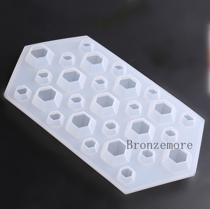 Semi Transparent Mold,clear Silicone MOLD, Diamond Pendant Silicon Mold ...