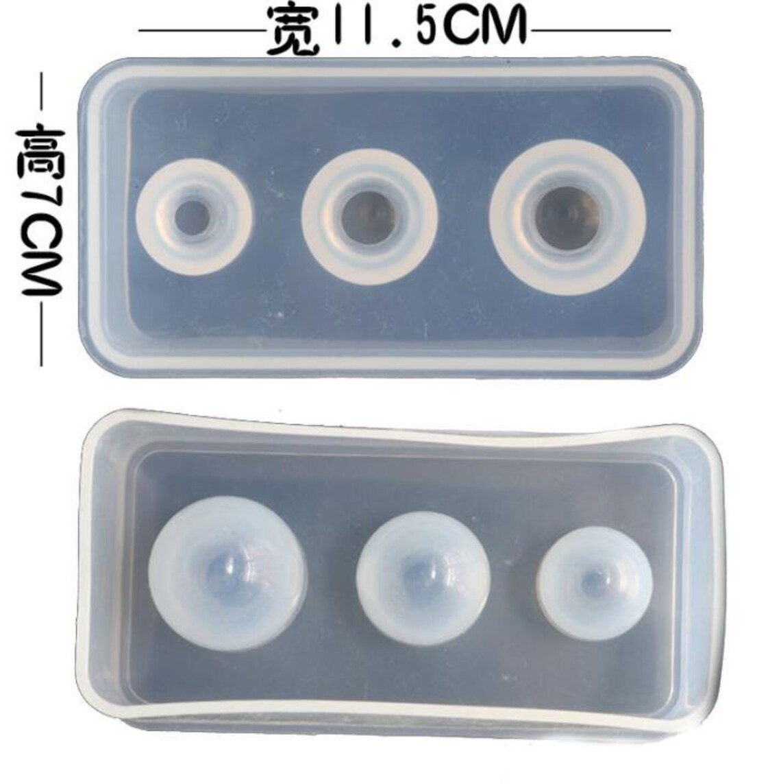 20mm,25mm,30mm Transparent Silicone Mold, Pendant Molds,earring Moulds ...
