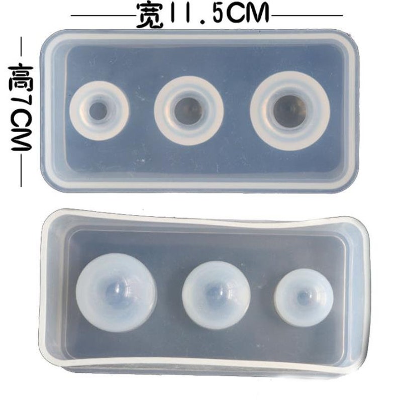 20mm,25mm,30mm Transparent Silicone Mold, Pendant Molds,earring Moulds ...