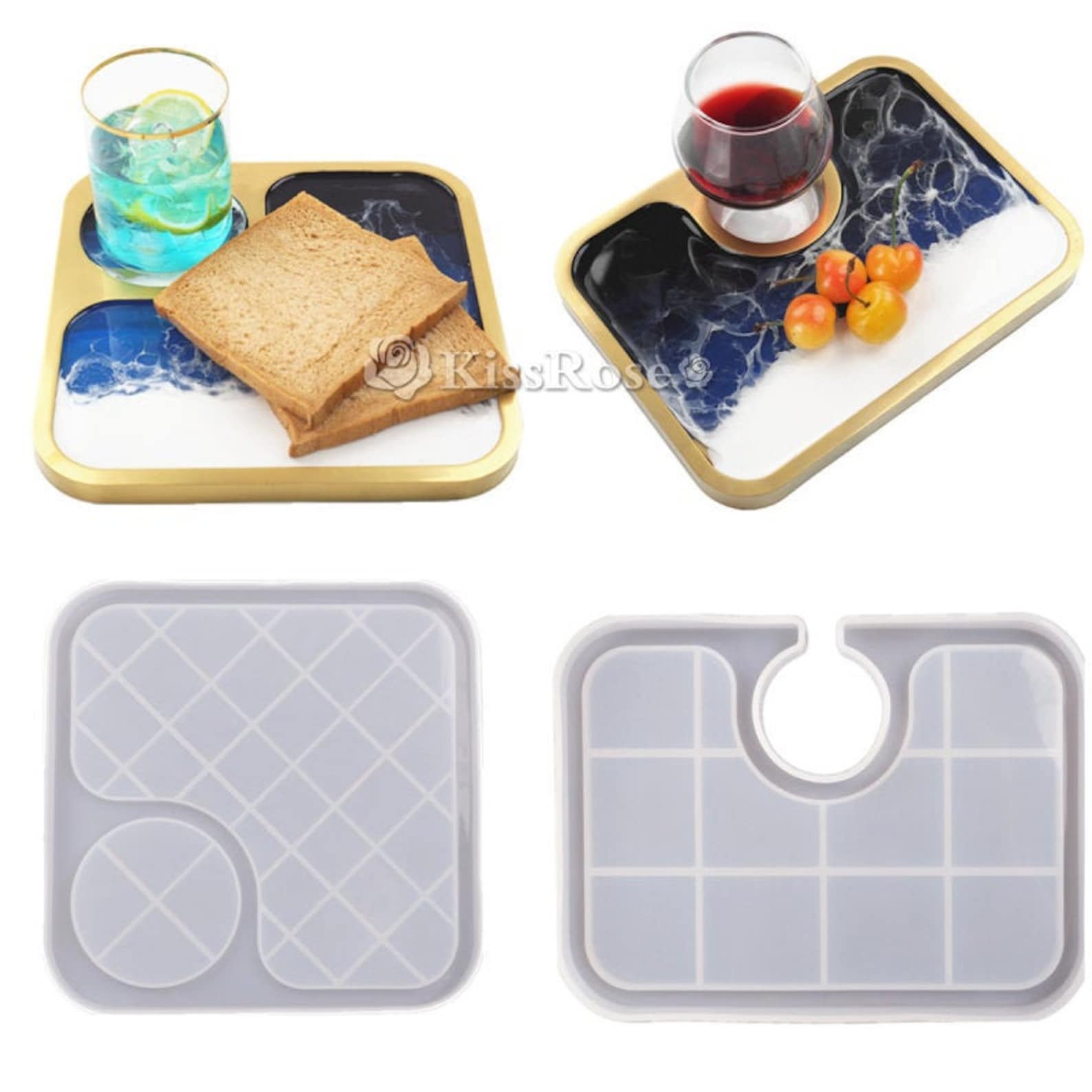 Dinner Plate Resin Mold-dinner Tray Silicone Mold-dinner Plate Mold ...