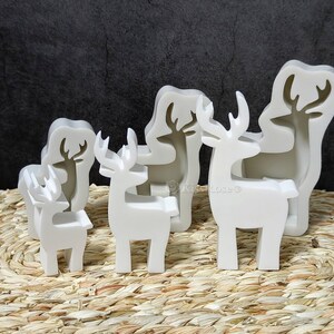 3 Size Elk Silicone Mold-cute Reindeer Resin Molds-simple Elk Candle ...