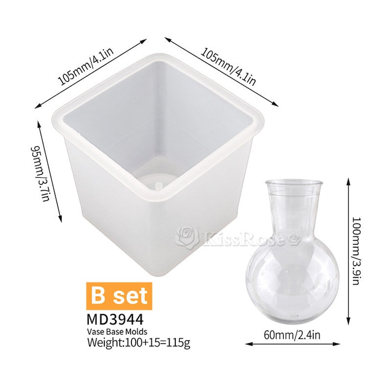 Creative Round Bottom Flask Vase Base Silicone Mold-epoxy Resin Vase ...