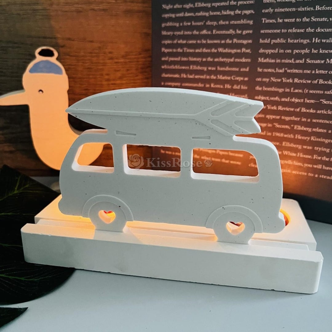 Camping Bus Silicone Mold-beach Bus Insert for Tealight Holder-hollow ...