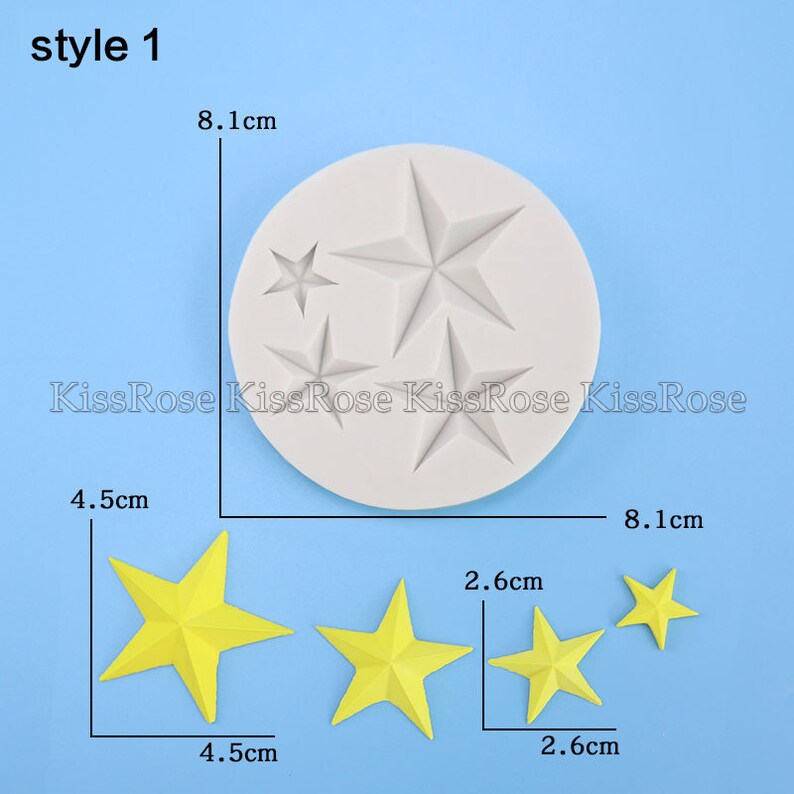 Lovely Star Silicone Mold Kawaii Resin Molds Star Chocolate - Etsy