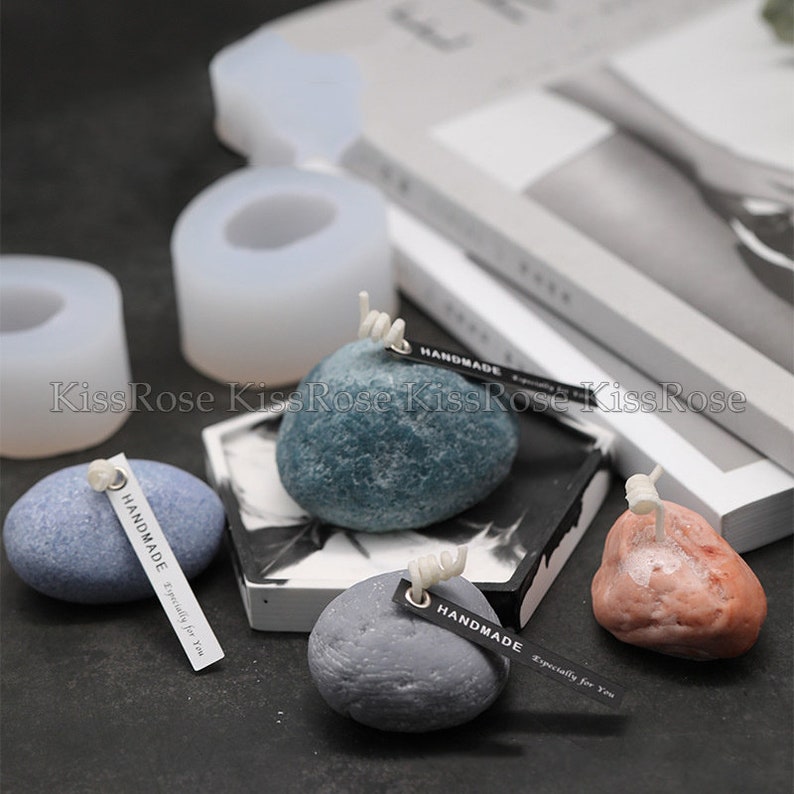 Cobblestone Candle Mold Stone Wax Candle Silicone Molds for - Etsy
