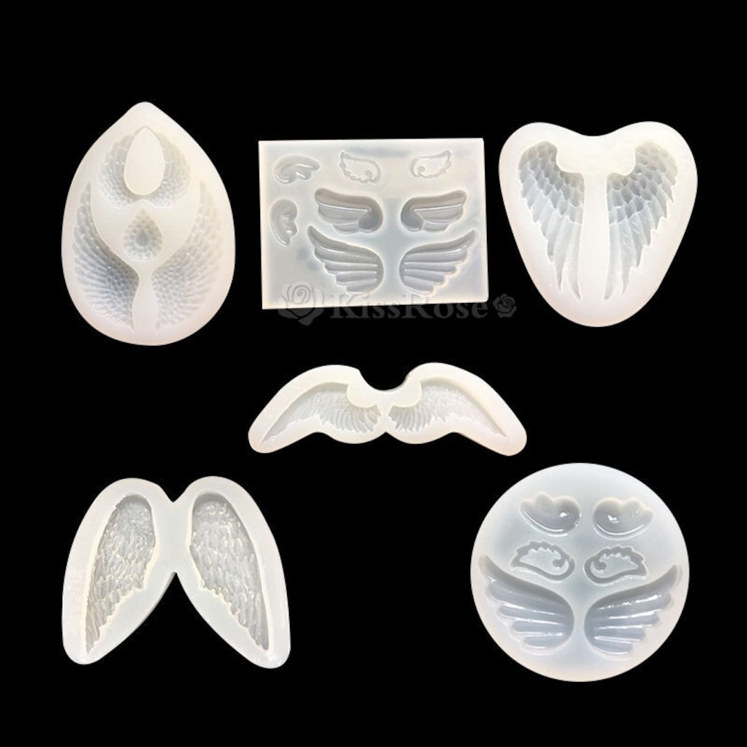 Glossy Silicone Angel Wings Mold-epoxy Resin Wings Pendant Mold-angel ...