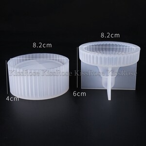 Round Stripe Resin Box Mold With Lid-jewelry Box Silicone Mold-diy ...