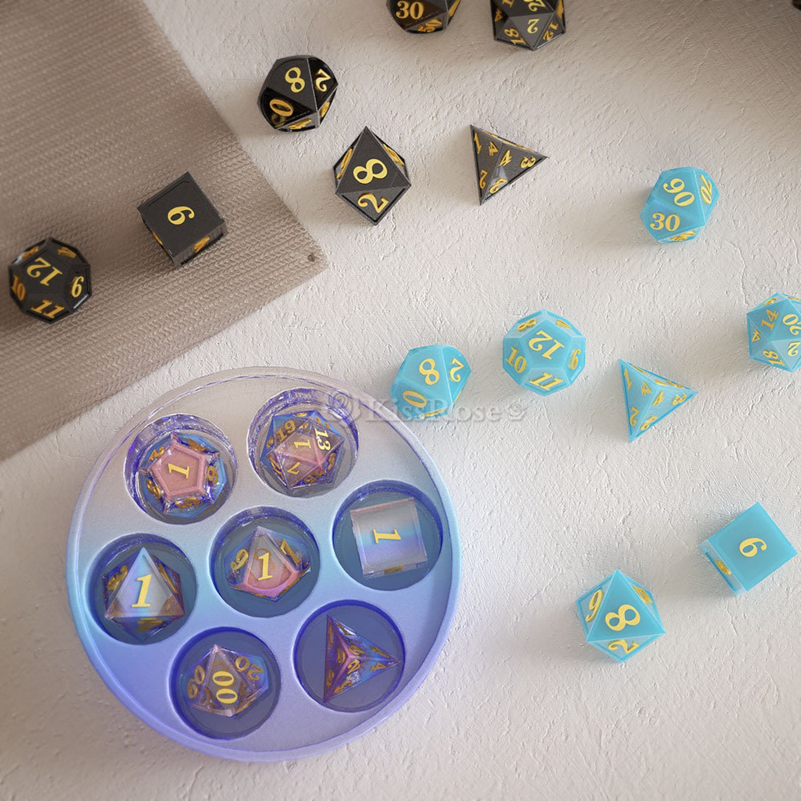 Big Size Dice Silicone Mold-dnd Resin Mold-epoxy Resin DND Dice Set ...