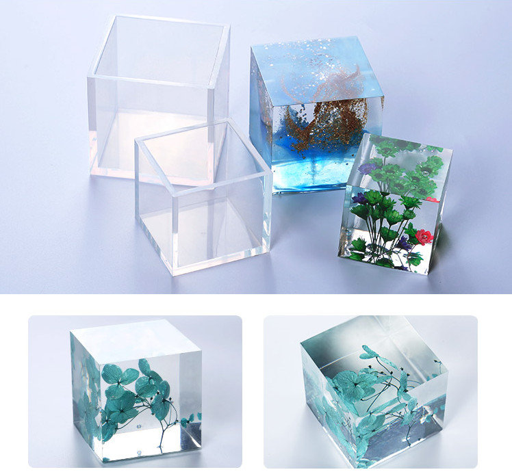 Square Clear Cube Mold Cabochon - Silicon Mold for Jewelry Making ...