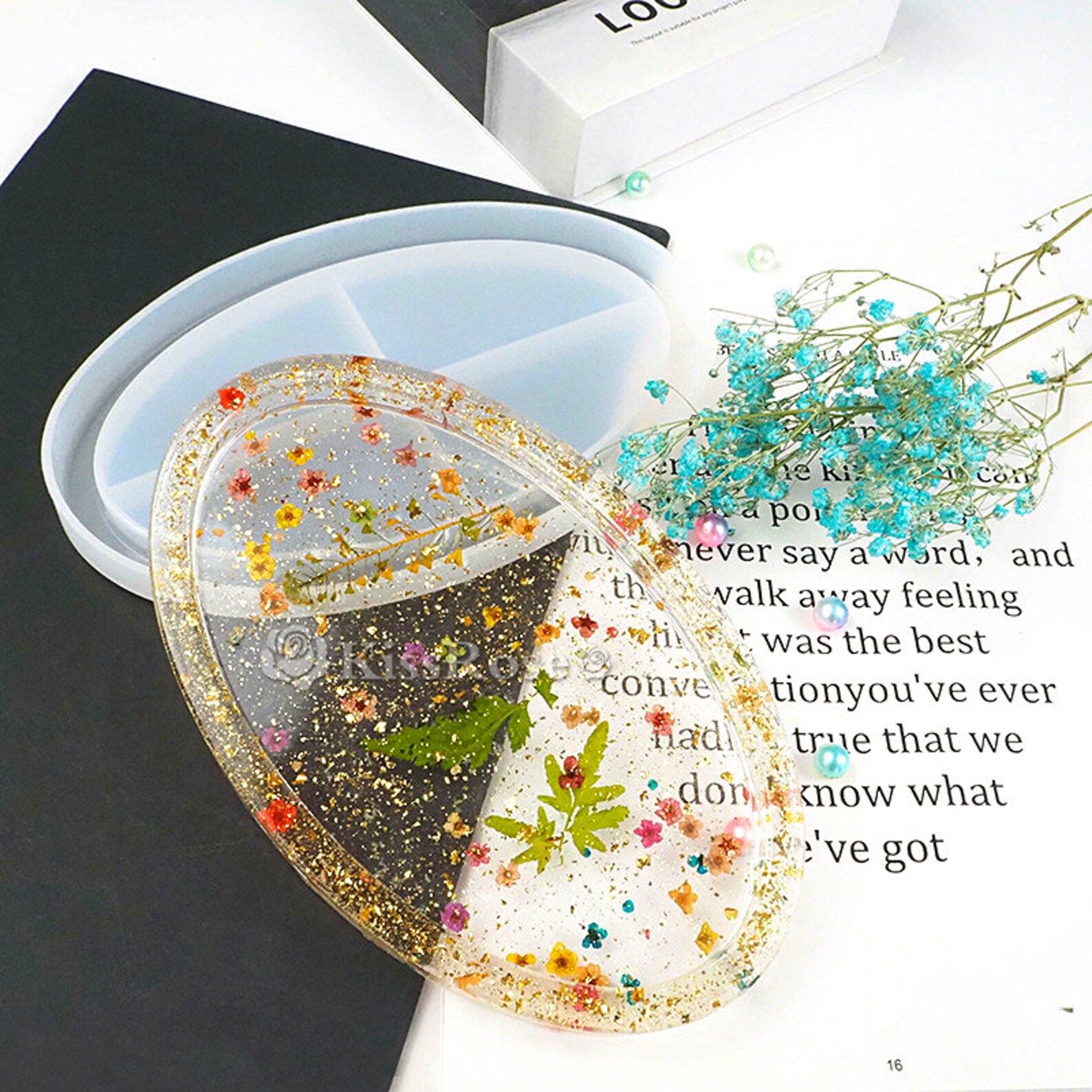 Fish Scale Surface Silicone Tray Mold-2 Styles Resin Tray Mold-fruit ...