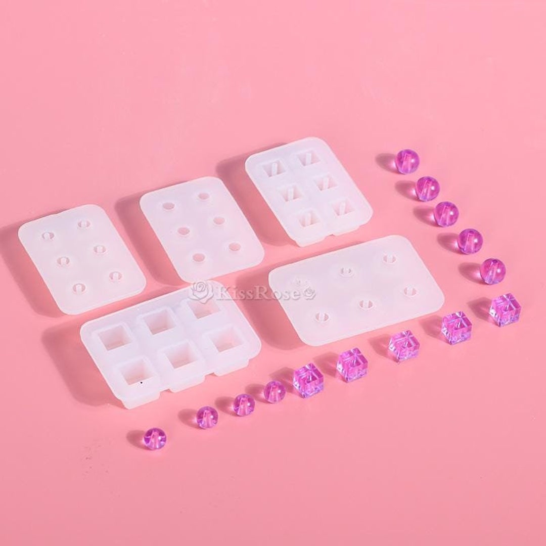 8mm/10mm Bead Silicone Mold-square/round Beads Resin Molds-beads ...