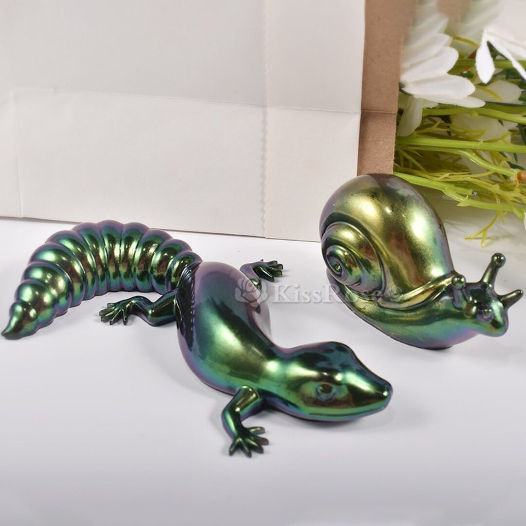 Cute Snail Resin Mold-frog Silicone Mold-lizard Plaster Concrete Mold ...