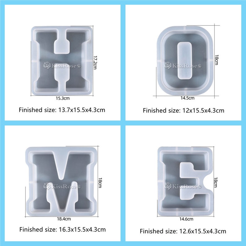 26 Large Alphabet Resin Molds 6 Inches Uppercase Letter - Etsy