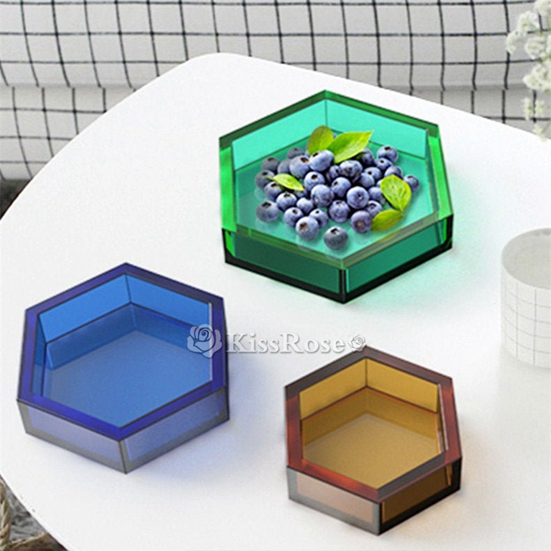 Hexagonal Silicone Tray Mold-fruit Plate Silicone Mold-fruit Tray Resin ...