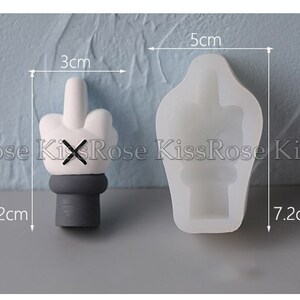 Kawaii Middle Finger Plaster Mold Candle Mold Silicone Molds for Candle ...