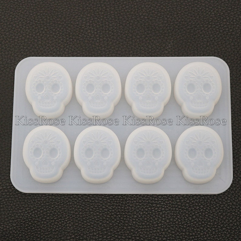 Halloween Skull Silicone Mold-cute Skull Pendant Resin Molds-skull ...