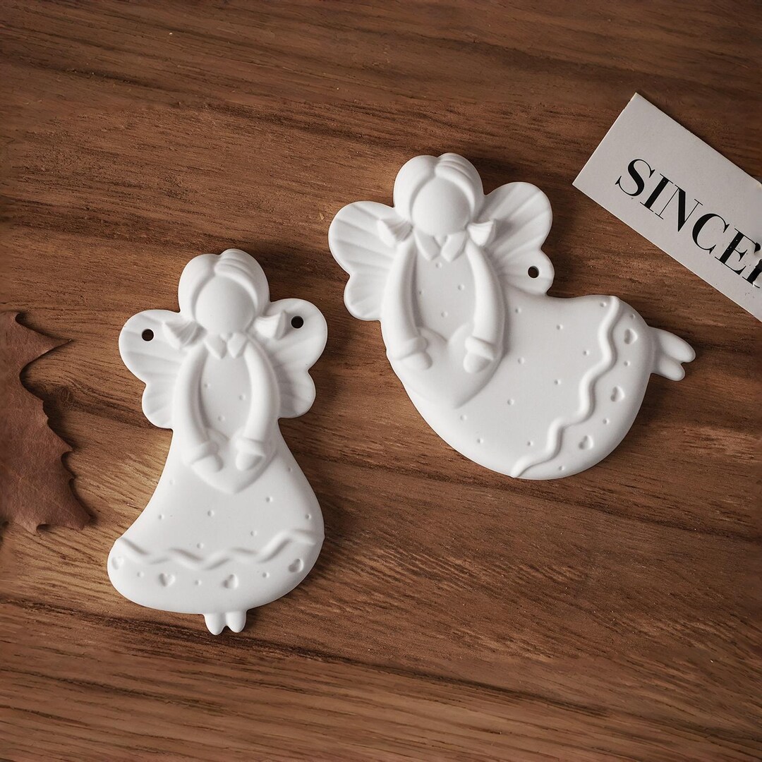 Angel Girl Silicone Mold-cute Angel Hanging Ornament Concrete Mold ...