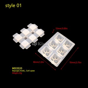 Silicone Key Cap Mold-key Cap Resin Molds-mechanical Keyboard Key Cap ...