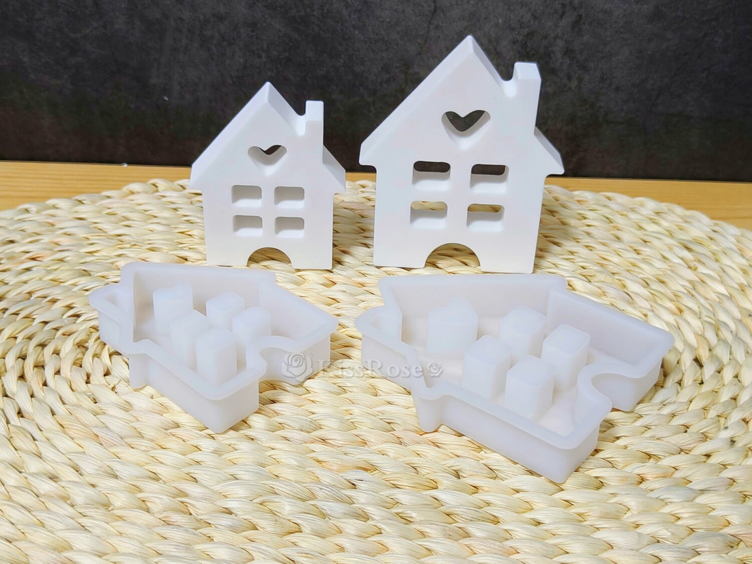 2 Size Window House Silicone Mold-silicone Gable House Mold-light House ...