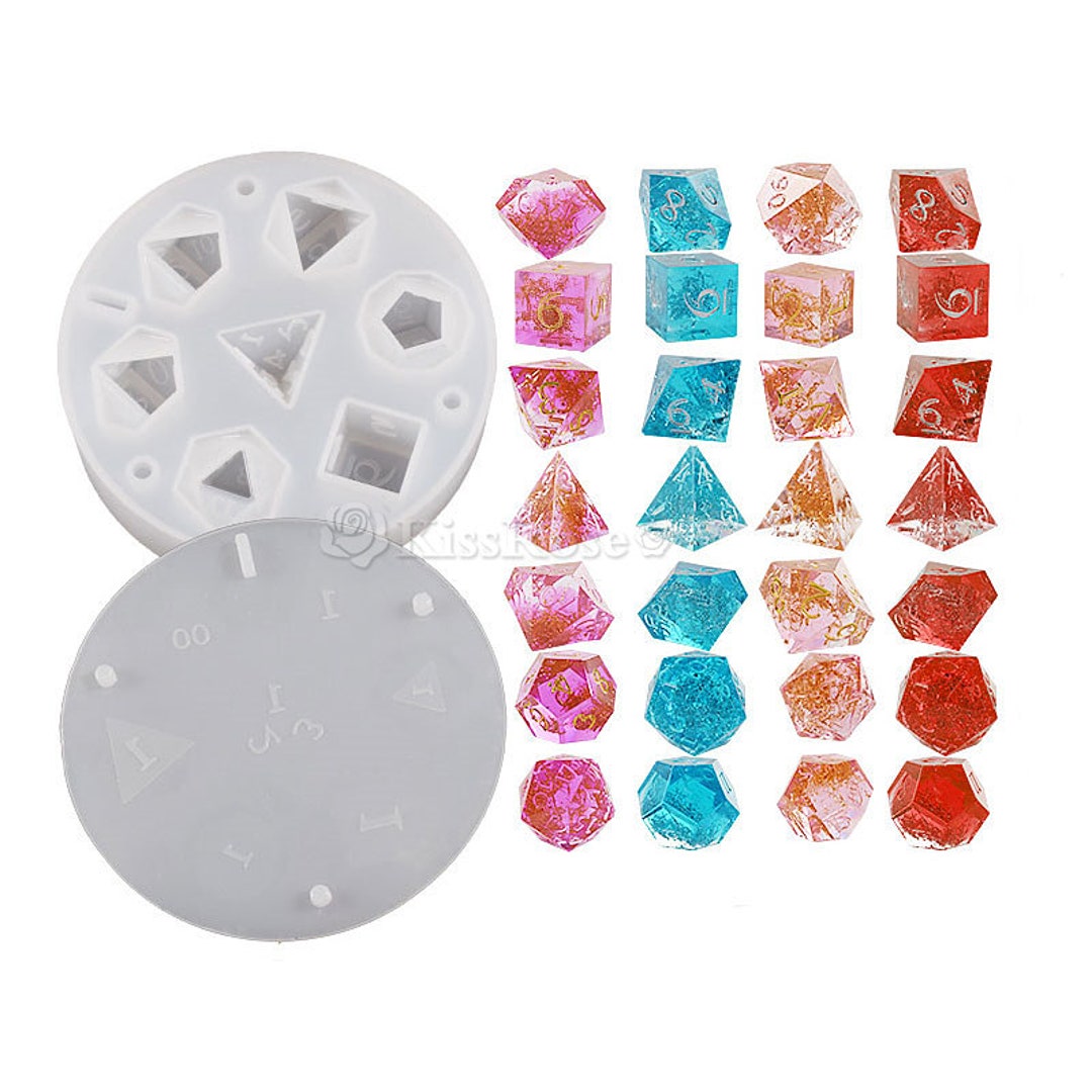 DND Dice Mold Set-resin Sharp Dice Mold-silicone DND Mold-d20/d12/d10 ...