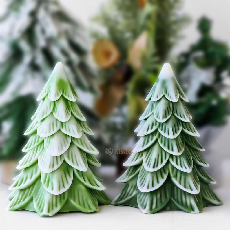 Silicone Mold Christmas Tree-3 Size Pine Tree Candle Mold-scented ...
