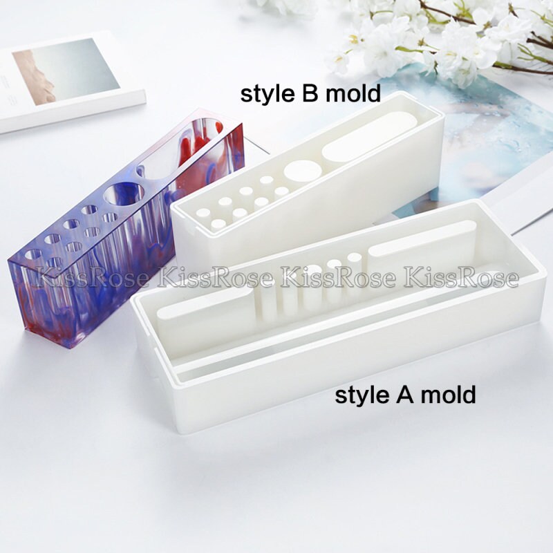 Penholder Silicone Mold Pen Holder Resin Molds Pen Container Mould ...
