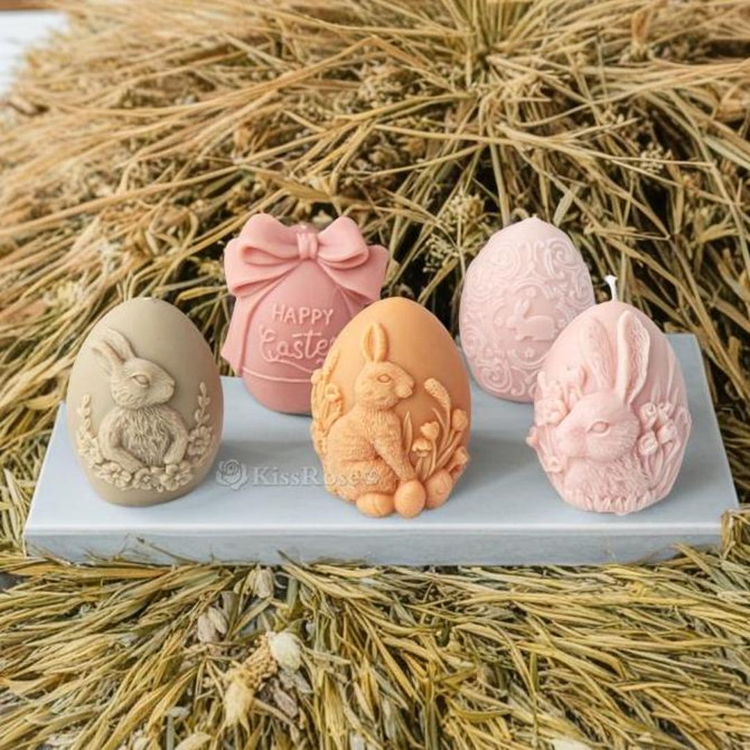 Easter Silicone Mold Rabbit-easter Egg Candle Mold-embossed Rabbit Mold ...