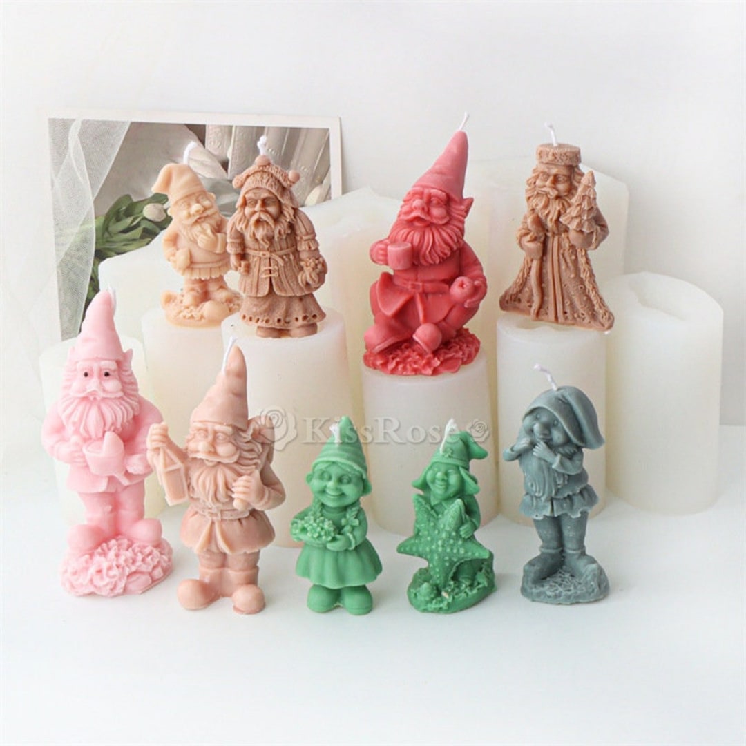 Silicone Santa Claus Mold-christmas Decoration Candle Mold-cute ...