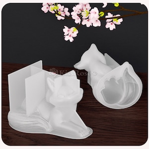 Cute 3D Fox Silicone Mold-cartoon Animal Resin Mold-fox Candle Mold ...