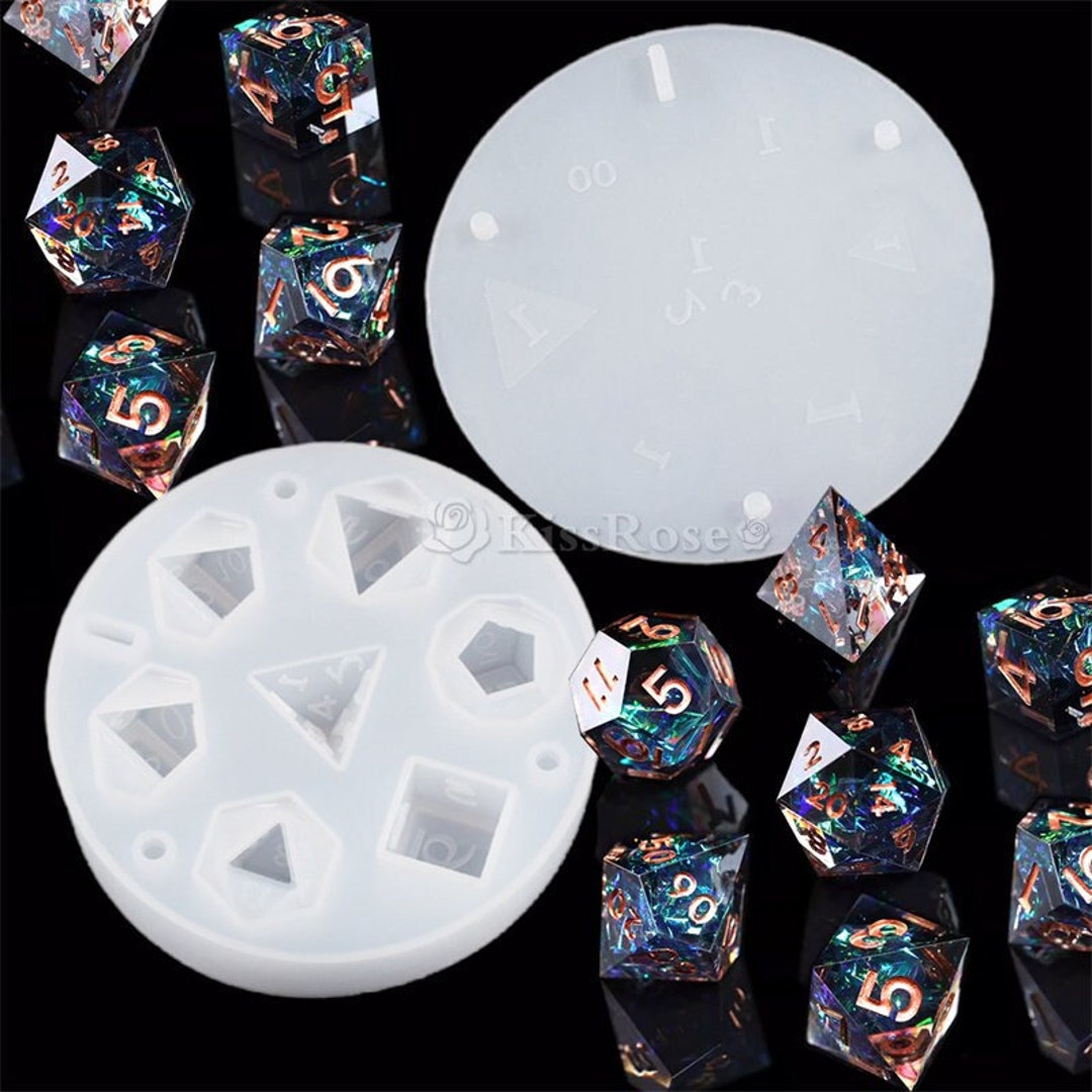 Silicone DND Dice Mold Set-resin DND Mold-sharp Dice Mold-d20/d12/d10 ...