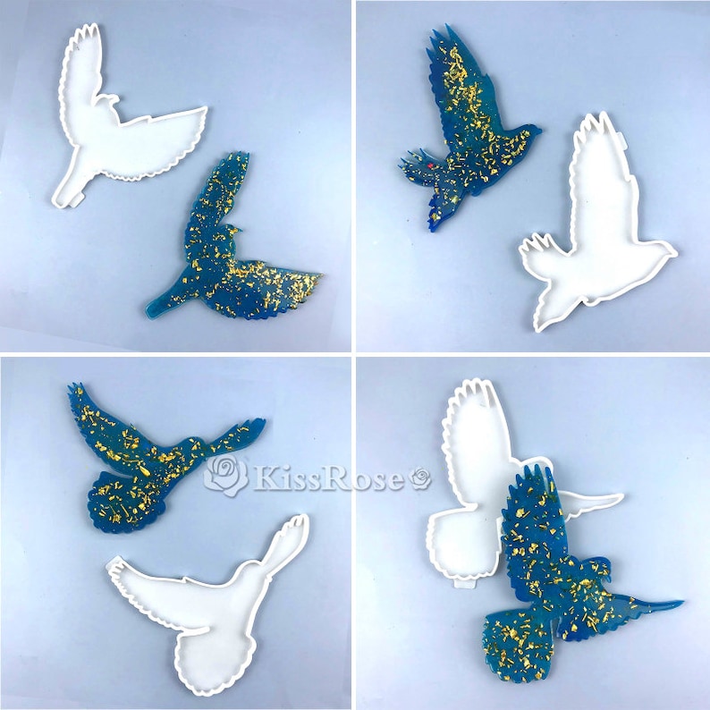 Flying Birds Silicone Coaster Mold-creative Birds Table Mat Resin Molds ...