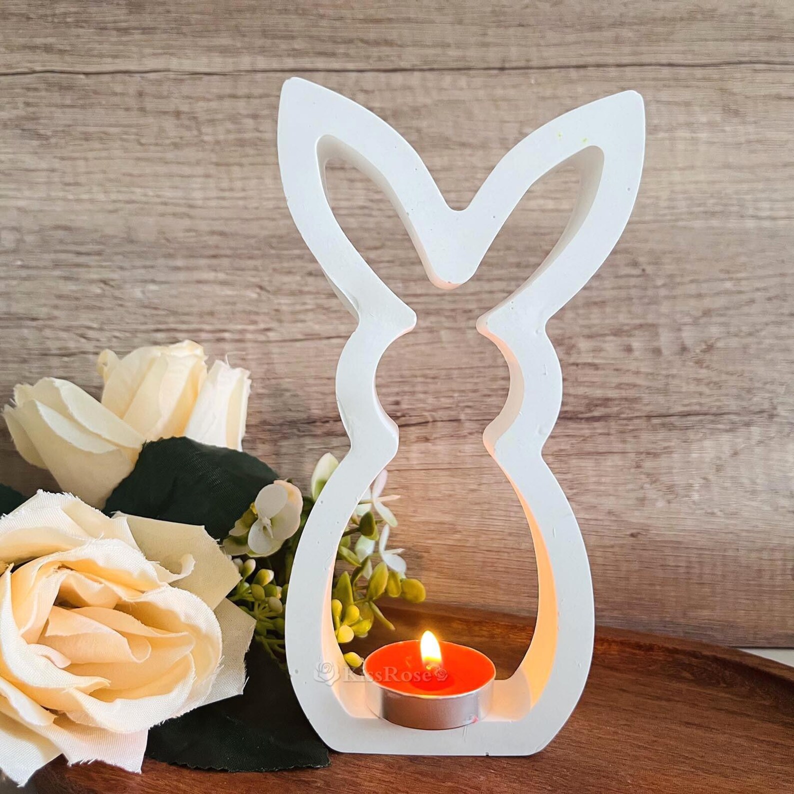 Hollow Bunny Silicone Mold-easter Bunny Ornament Mold-gypsum/concrete ...