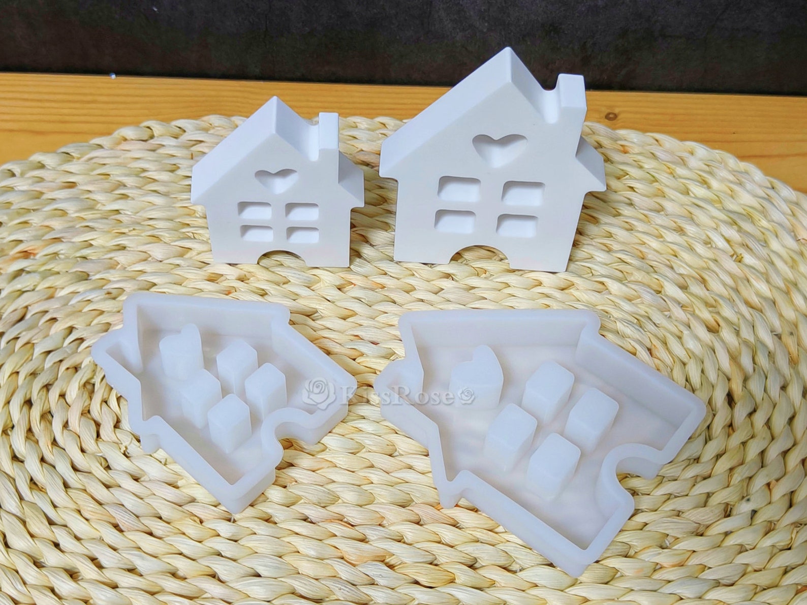 2 Size Window House Silicone Mold-silicone Gable House Mold-light House ...