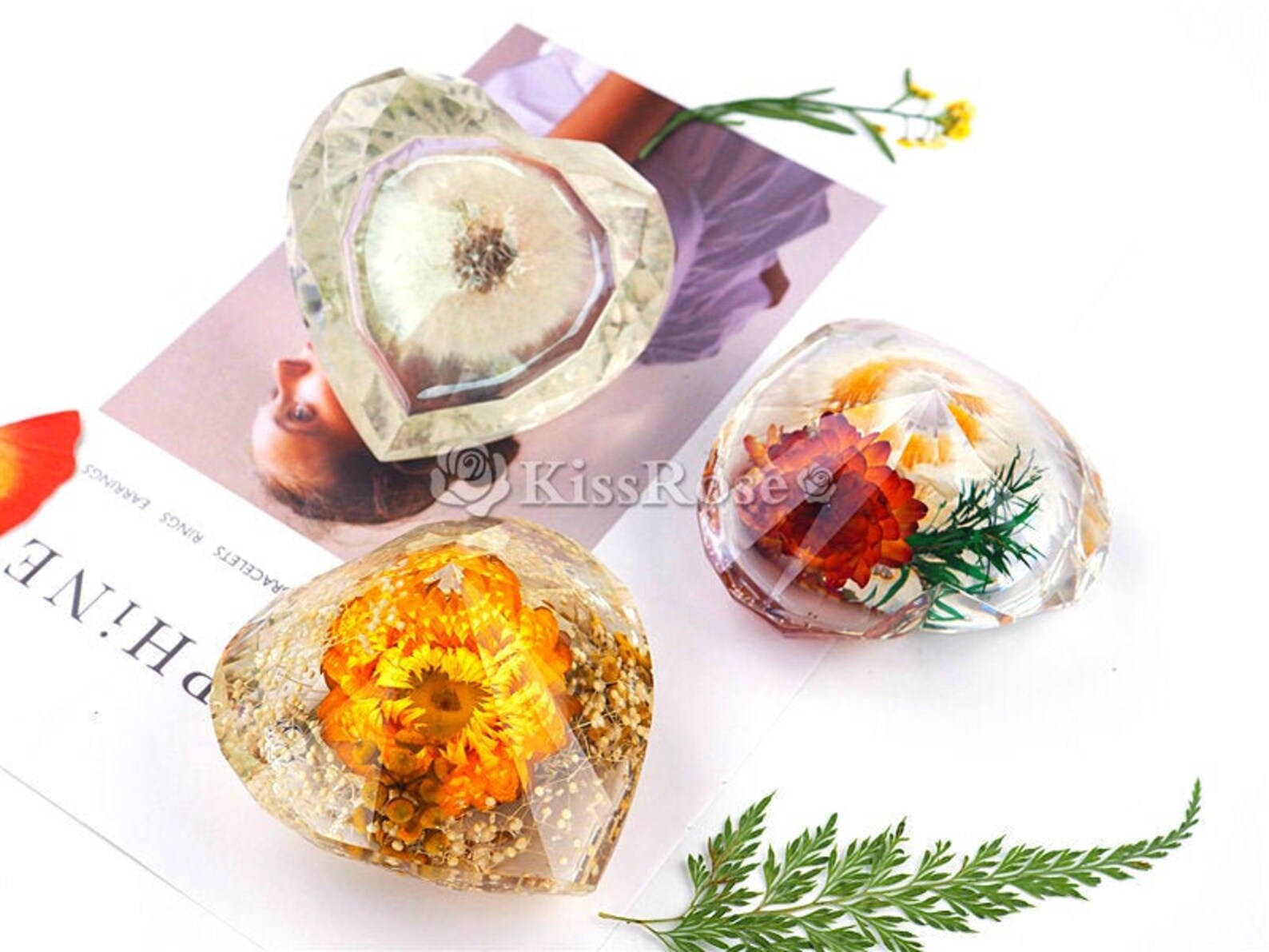 Heart Shaped Diamond Mold-Big Diamond silicone mold for resin | Etsy