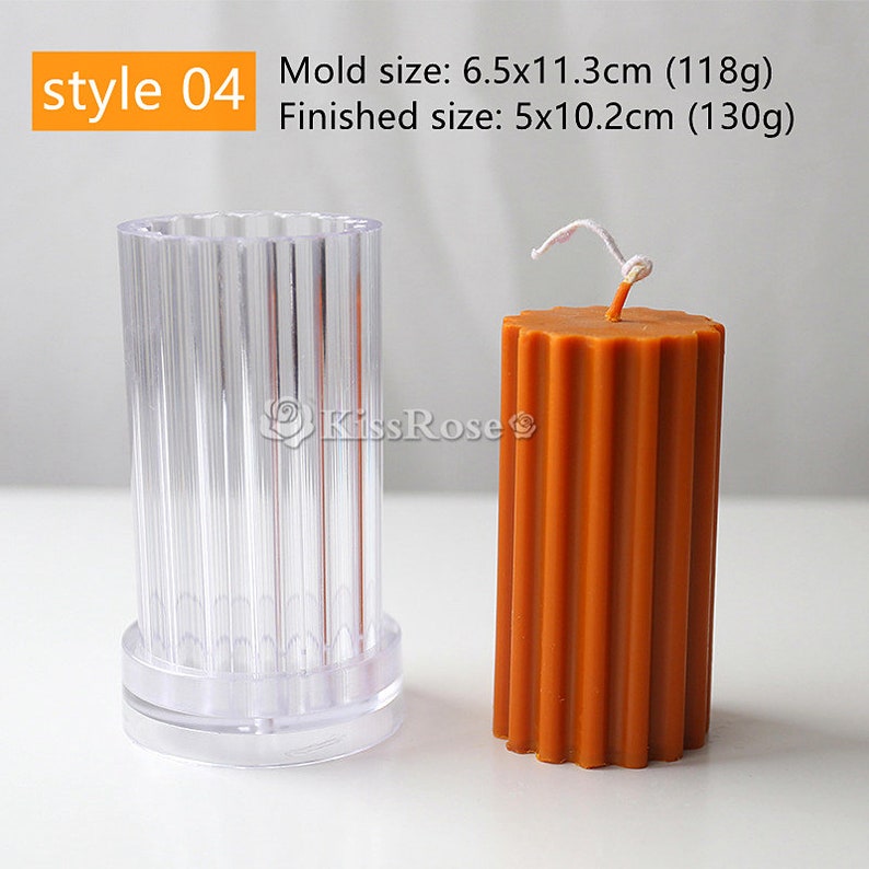 Threaded Candle Mold-cylinder Candle Mold-pointed Candle | Etsy