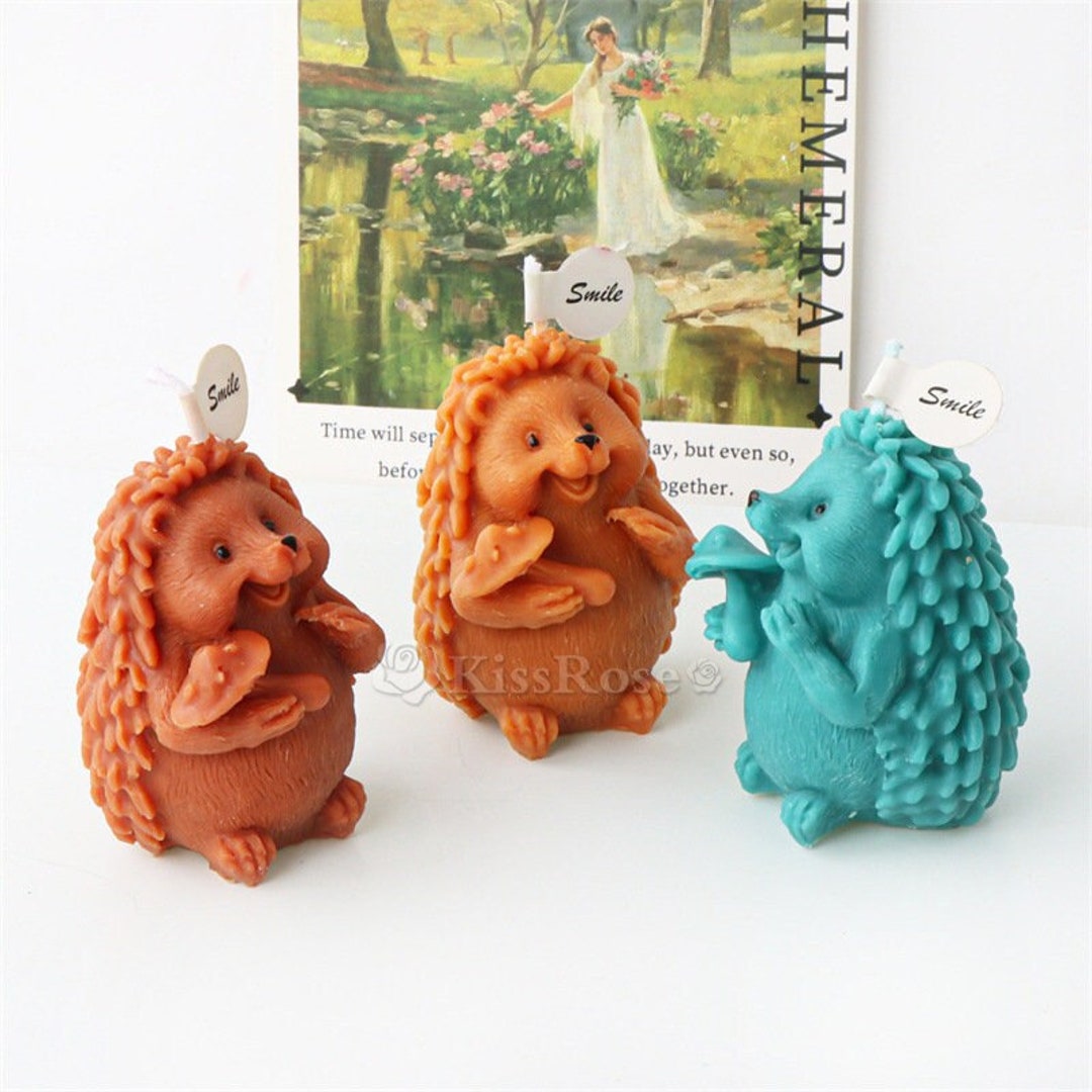 Cute Hedgehog Resin Mold-hedgehog Silicone Candle Mold-scented Candle ...