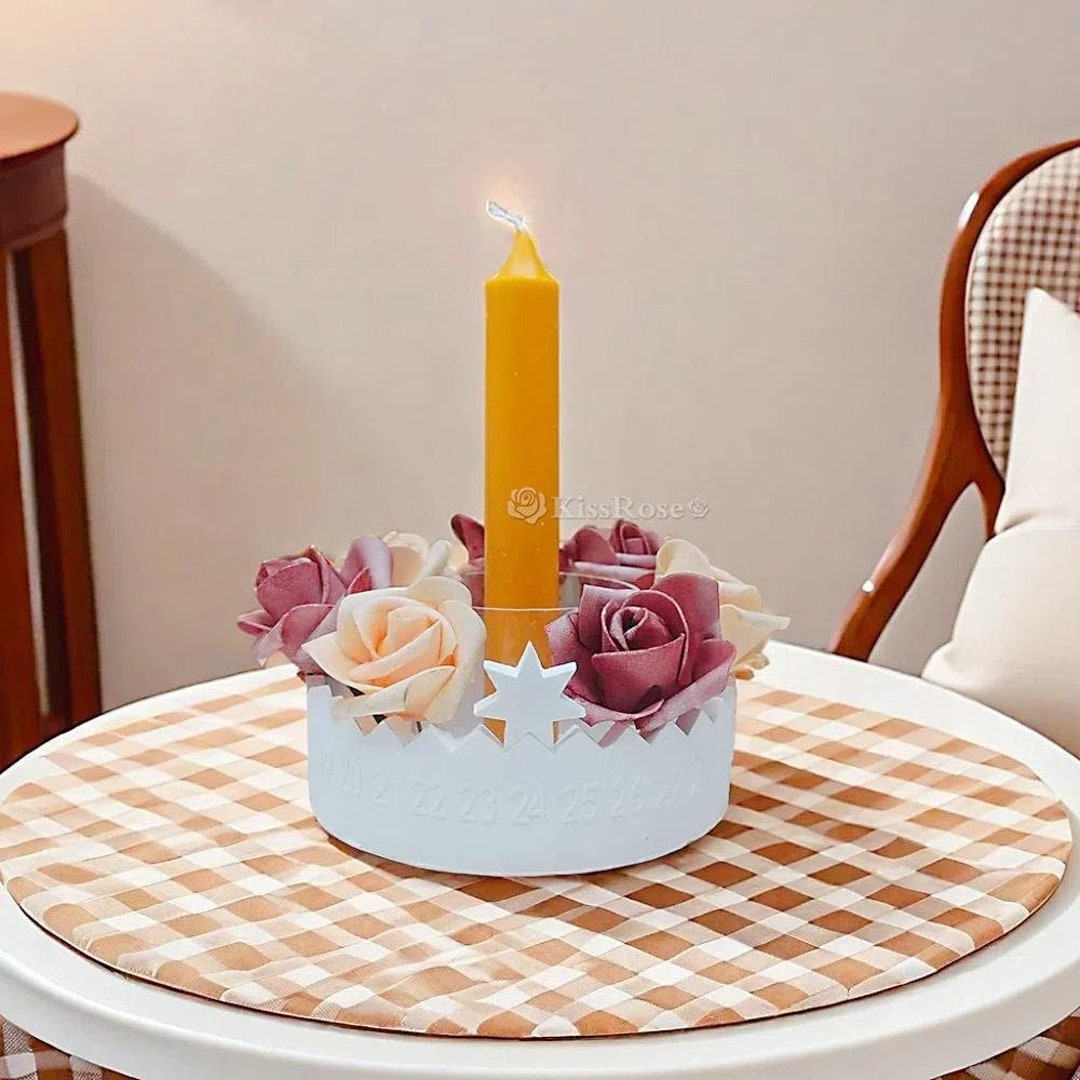 Calendar Silicone Mold-round Calendar Candle Tray Mold-plaster/concrete ...