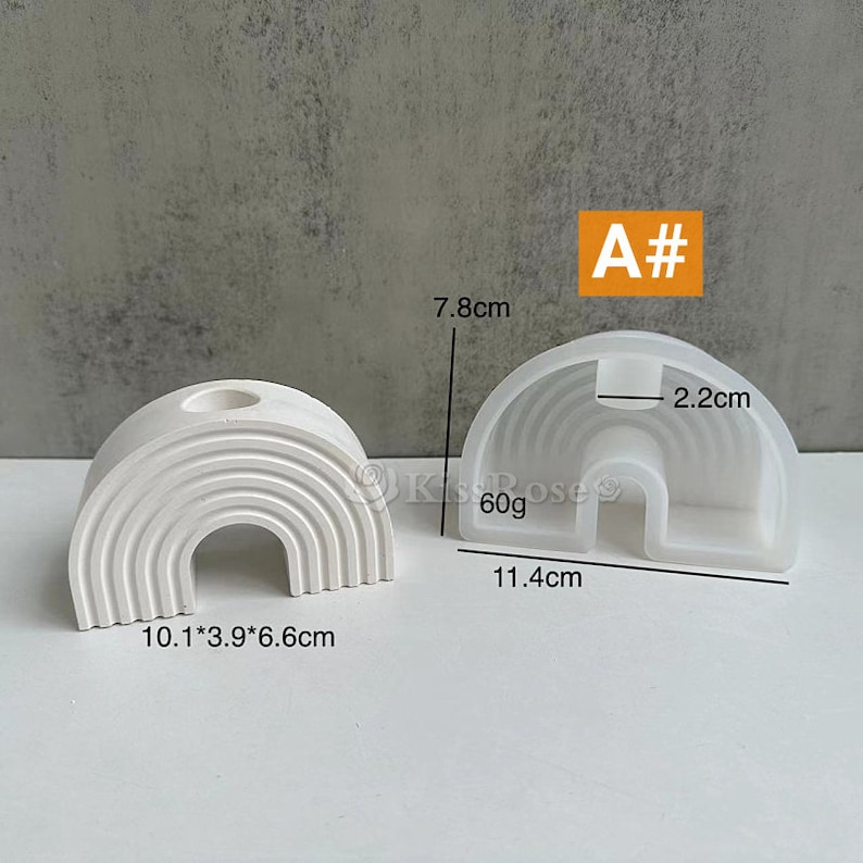 Rainbow Candle Holder Mold-silicone Mold for Candle Holder Making-arch ...