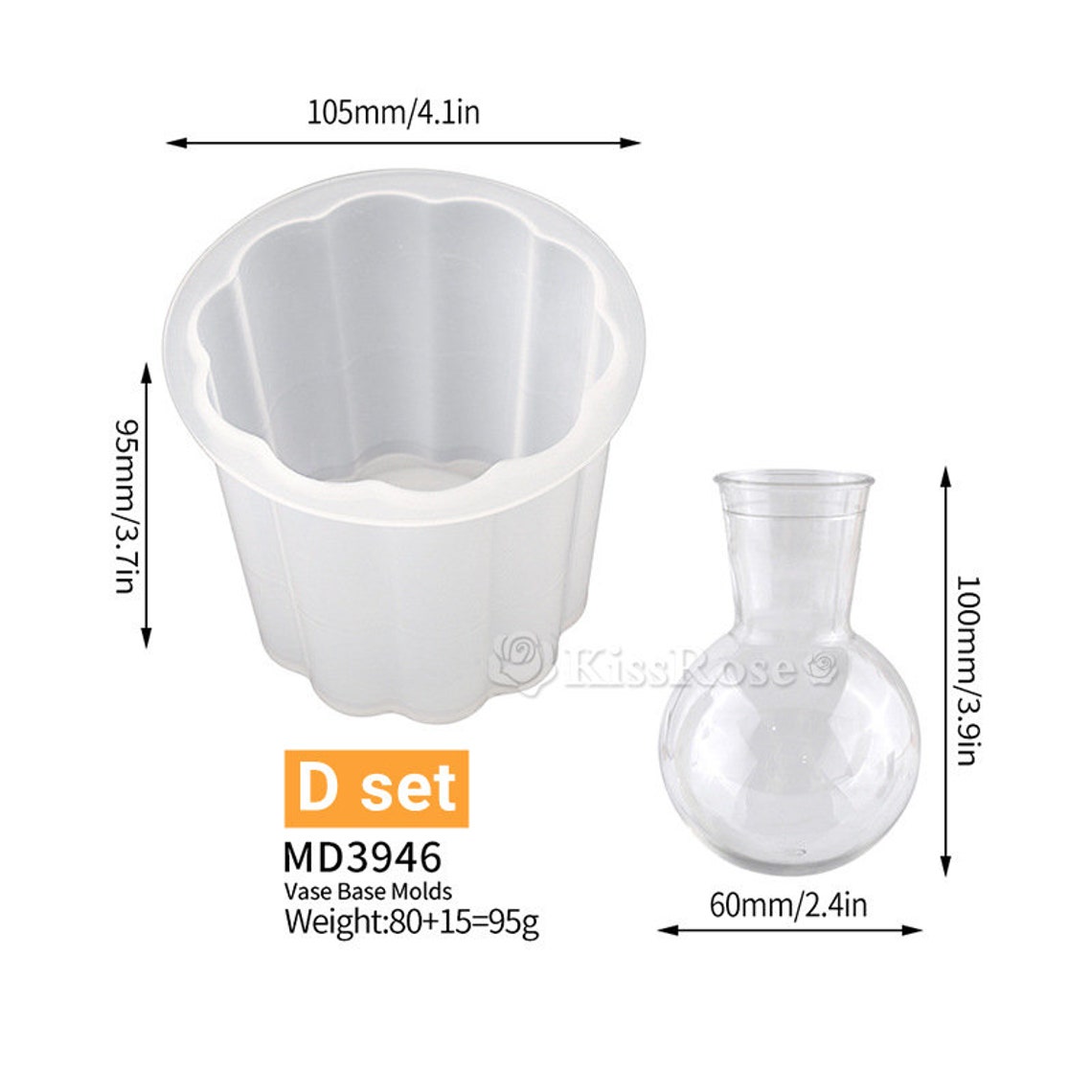 Creative Round Bottom Flask Vase Base Silicone Mold-epoxy Resin Vase ...