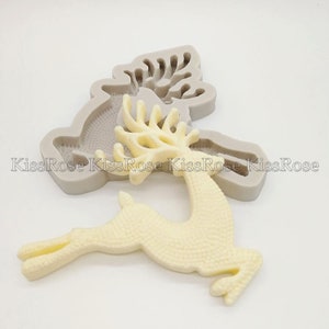 Kawaii Elk Mold Silicone Mold Moose Resin Mold Fondant Mold Chocolate ...