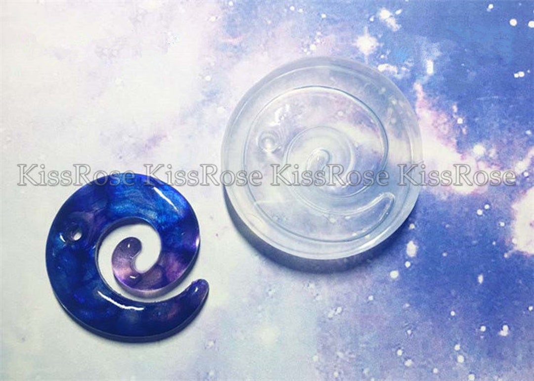Spiral Pendant Silicone Mold-vortex Keychain Resin Mold-epoxy Resin ...