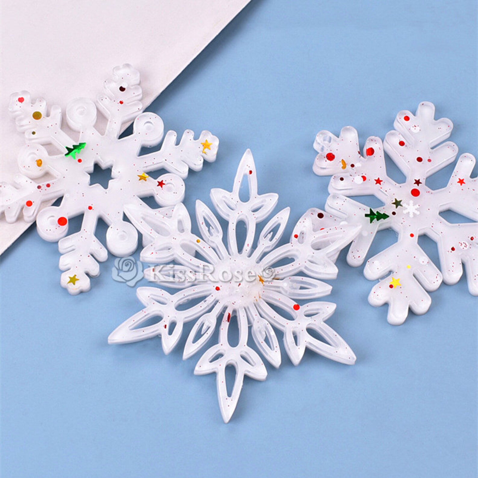 Silicone Snowflake Mold-snowflake Resin Molds-christmas Pendant Mold ...