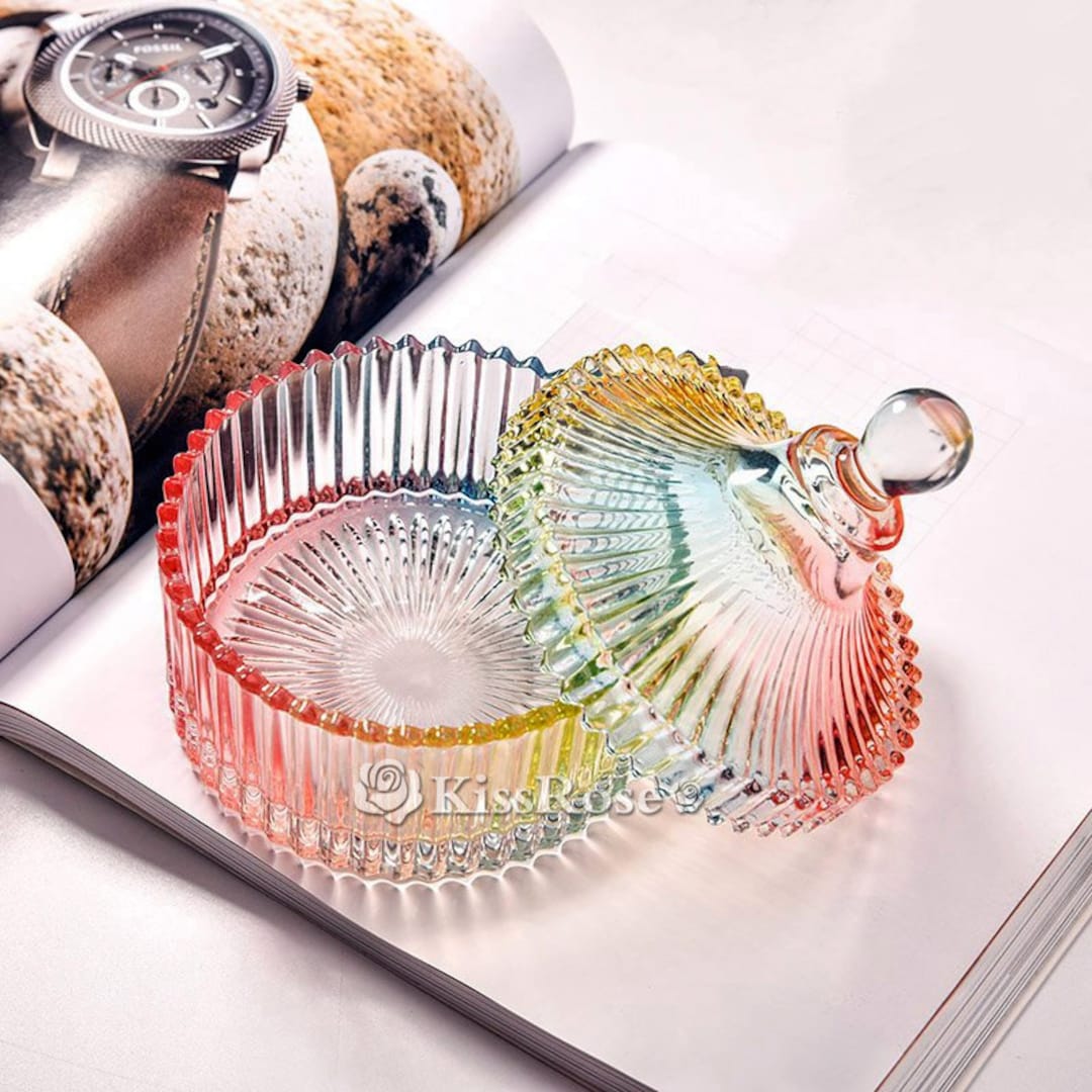 Round Stripe Resin Box Mold With Lid-jewelry Box Silicone Mold-diy ...
