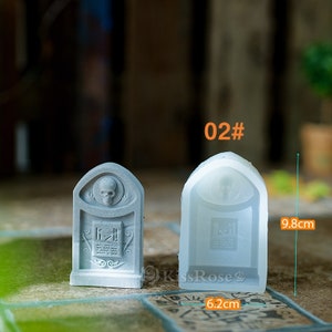 7 Styles Tombstone Silcone Mold-gravestone Concrete Mold-tomb Candle ...