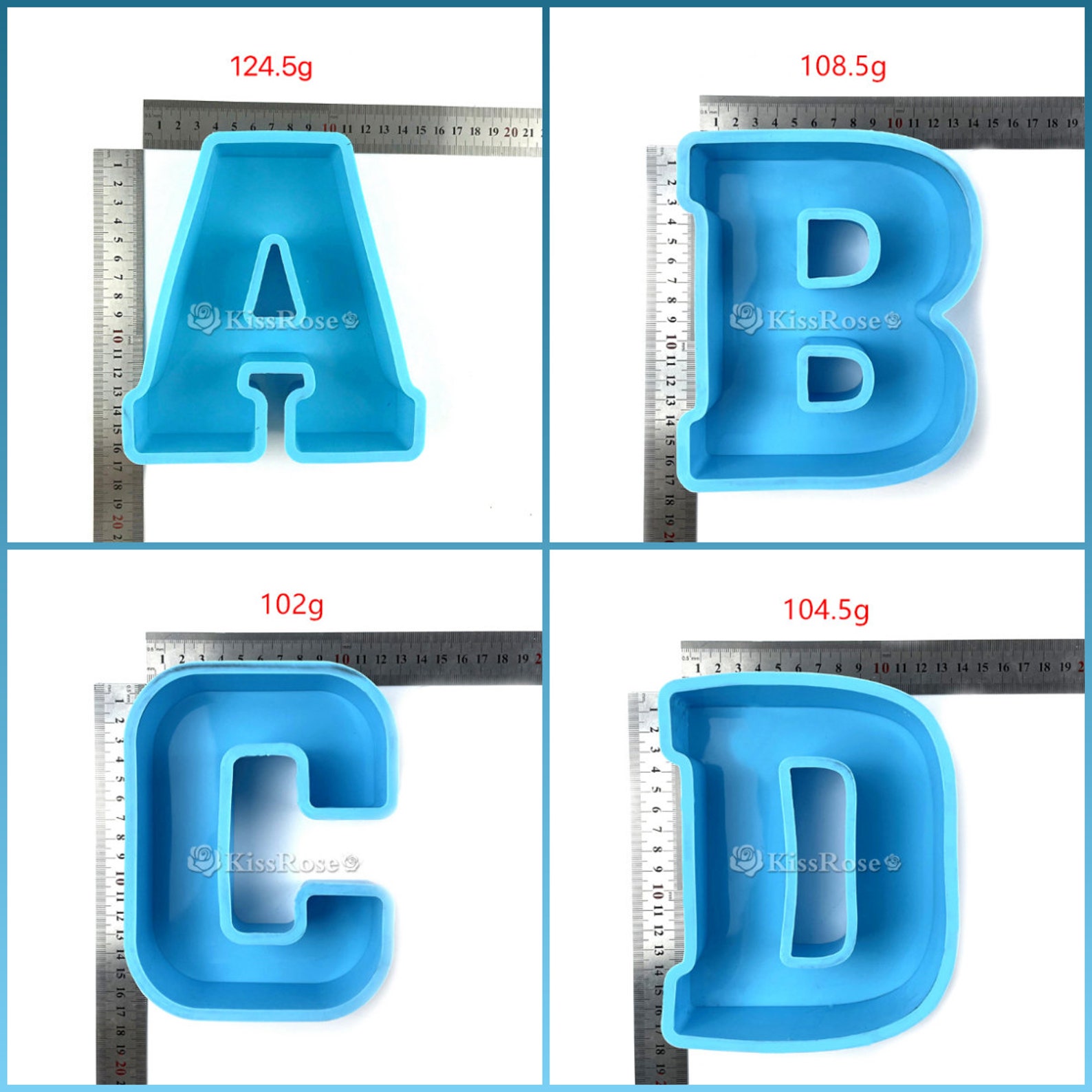 Large Uppercase Letter Silicone Mold-huge Alphabet Resin Mold-a to Z ...