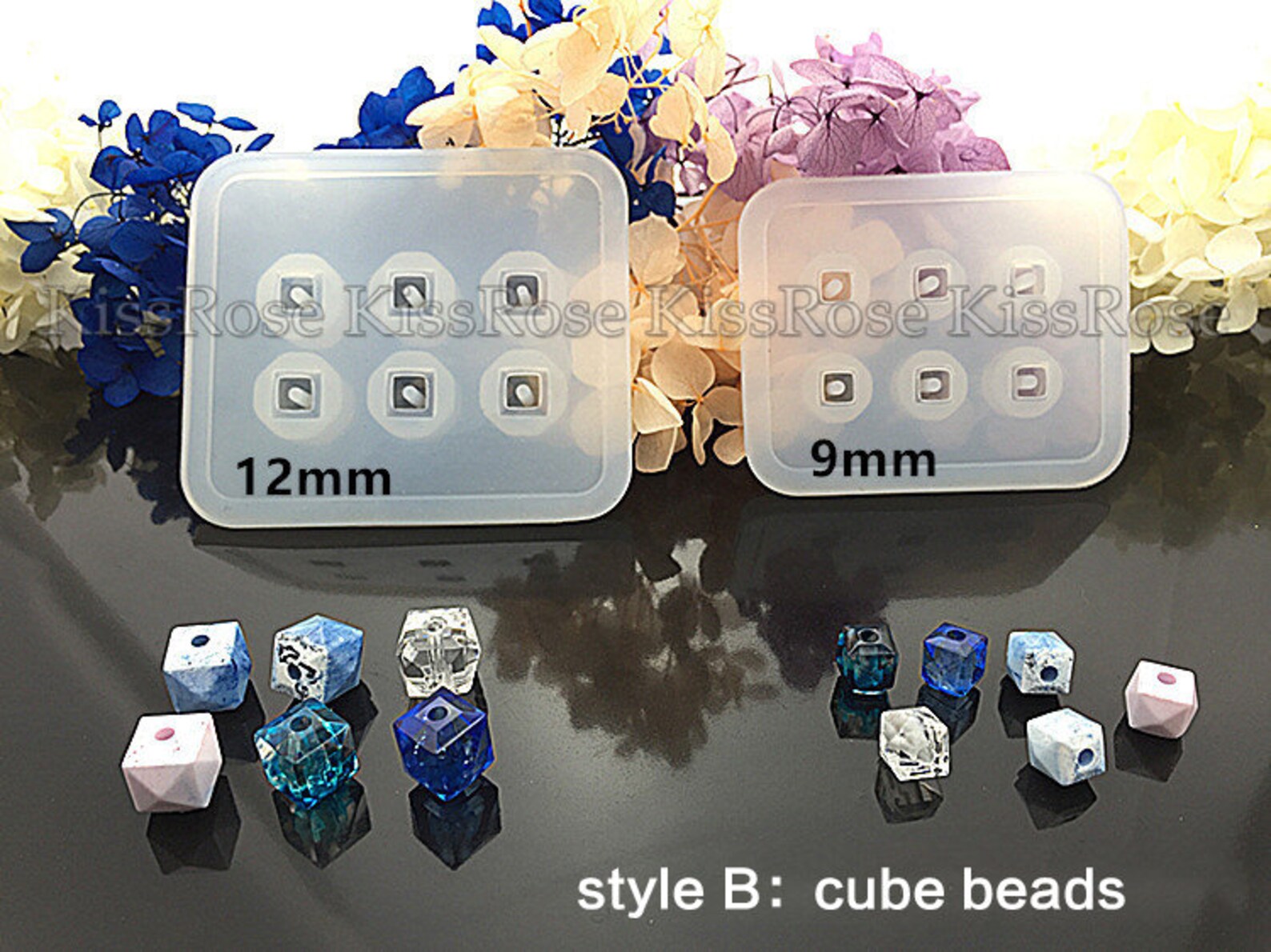 Oval Beads Silicone Mold-square Cube Beads Resin Mold-diamond Bead Mold ...