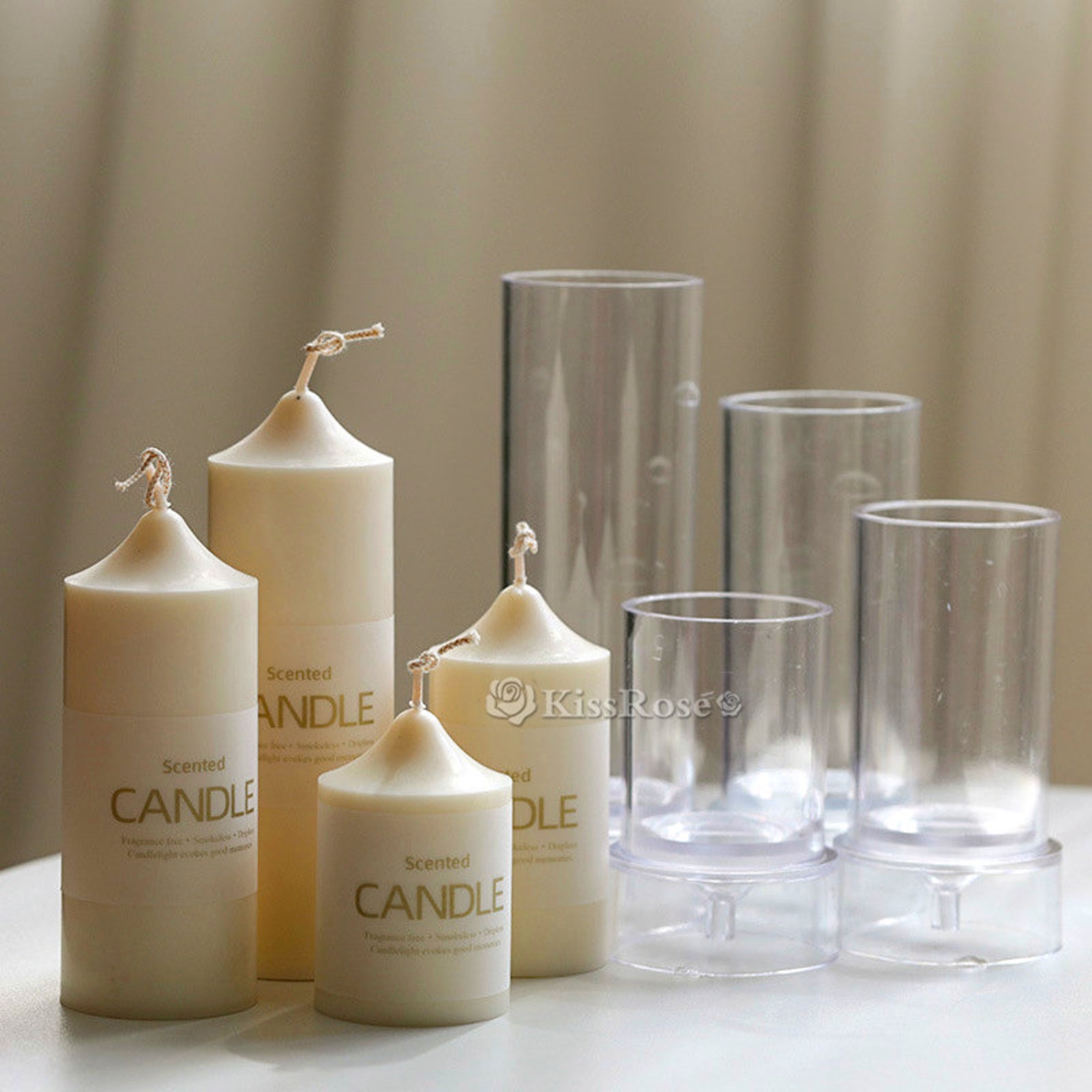 Pointed Cylindrical Candle Mold-cylinder Acrylic Candle Mold-scented ...