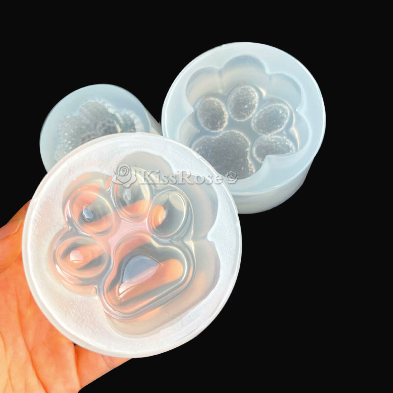 Diamond Surface Cat Paw Mold-shiny Glossy Cat Paw Mold-epoxy Resin Cat ...