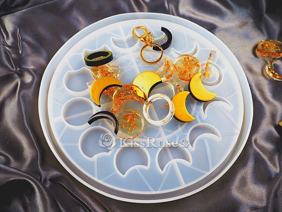 Creative Lunar Eclipse Decoration Plate Silicone Mold-moon Phase Tray ...