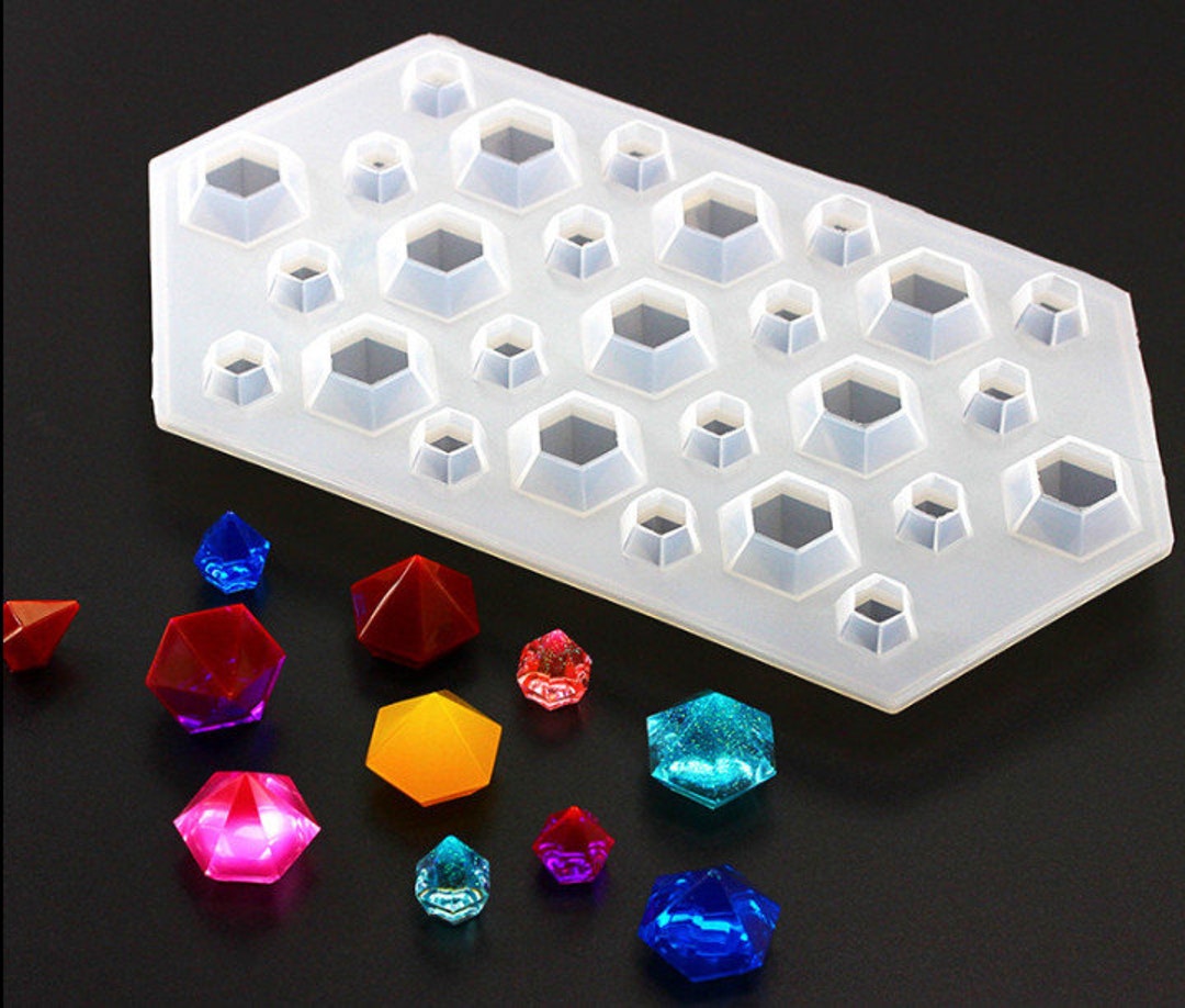 Semi Transparent Mold,clear Silicone MOLD, Diamond Pendant Silicon Mold ...